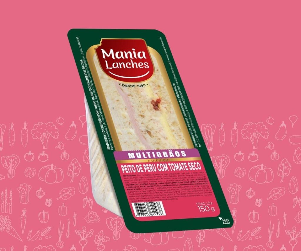 Sanduíche Peito de Peru com Tomate Seco – Mania Foods