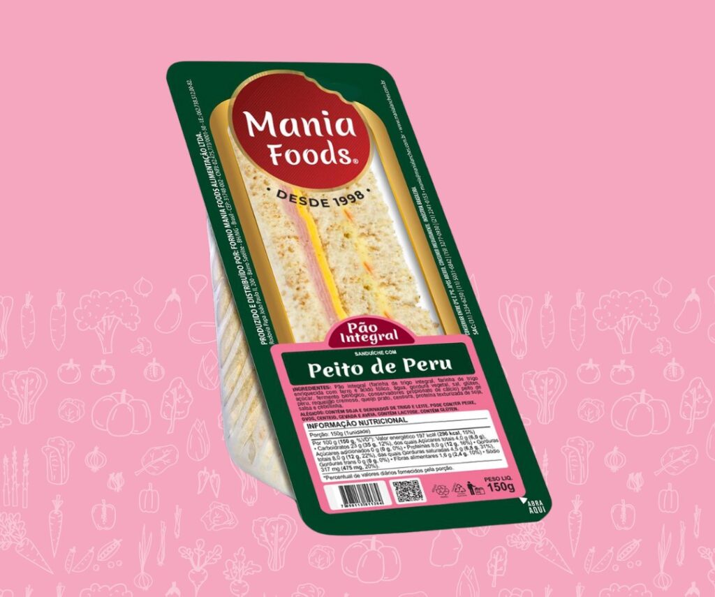 Sanduíche Peito de Peru – Mania Foods